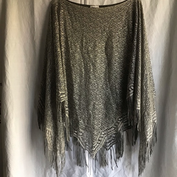 Accessory Street | Accessories | Metallic Gold Poncho | Poshmark